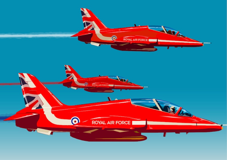 Red Arrows Formation - Etsy