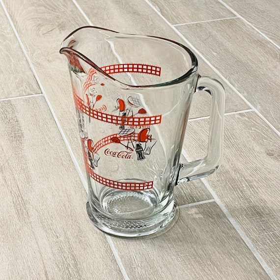 Drinkware Vintage Coca Cola BBQ Glass Pitcher 1970s Pitchers & Drinking ...