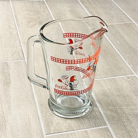 Drinkware Vintage Coca Cola BBQ Glass Pitcher 1970s Pitchers & Drinking ...