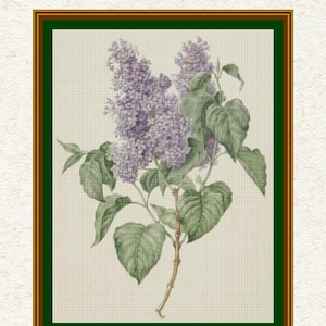 Lilac Cross Stitch Pattern Flower Cross Stitch PDF Floral - Etsy