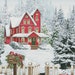 Christmas Scene Cross Stitch Pattern Winter House Cross Stitch Snowman ...