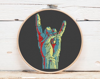 Rock Cross Stitch | Etsy