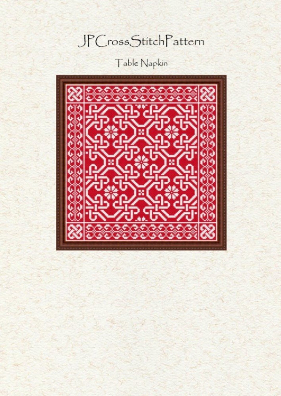 Vintage Cross Stitch Pattern Ornament Cross Stitch One Color Cross Stitch Pattern for Beginners ...