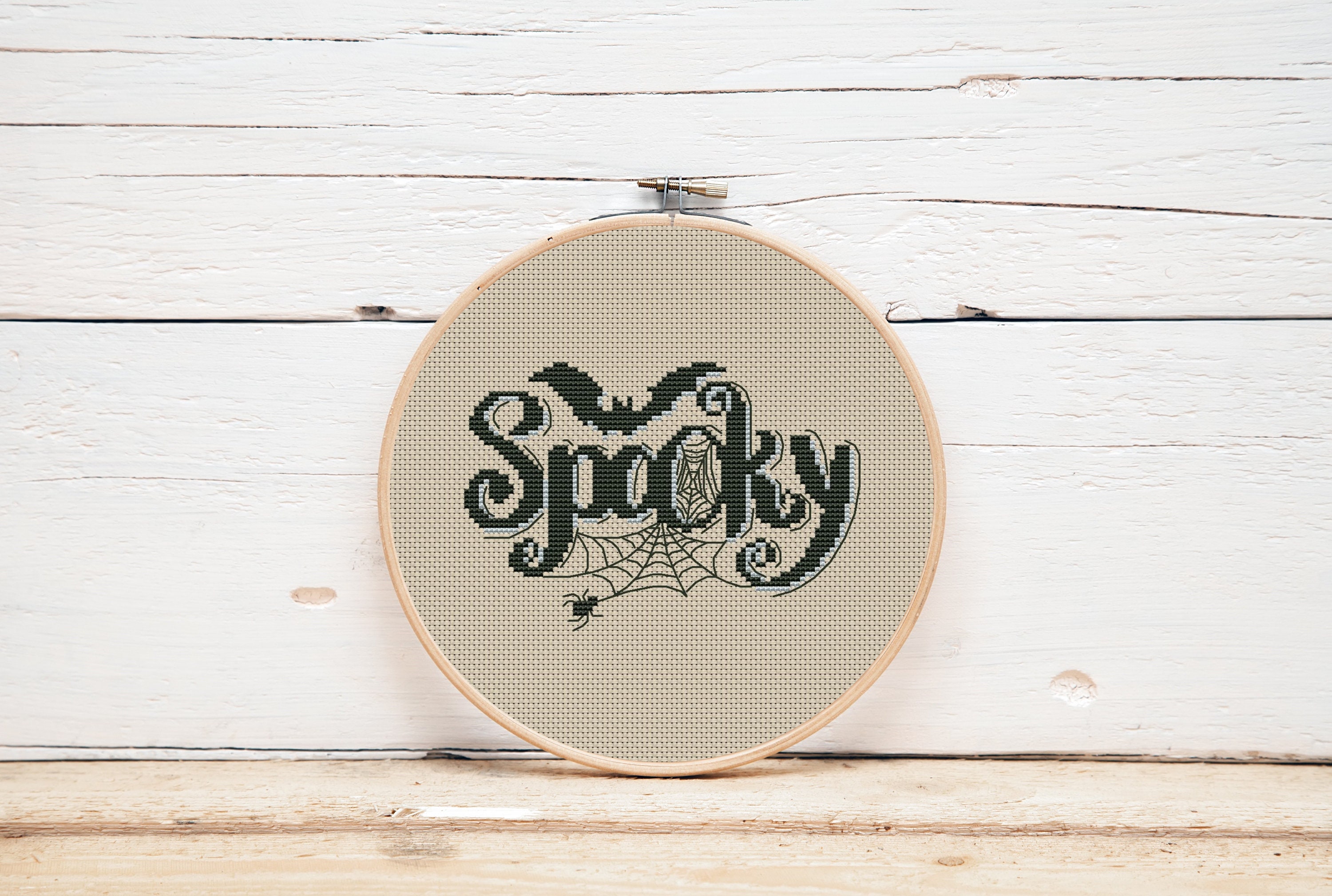 Spooky Cross Stitch Pattern Halloween Embroidery Design - Etsy