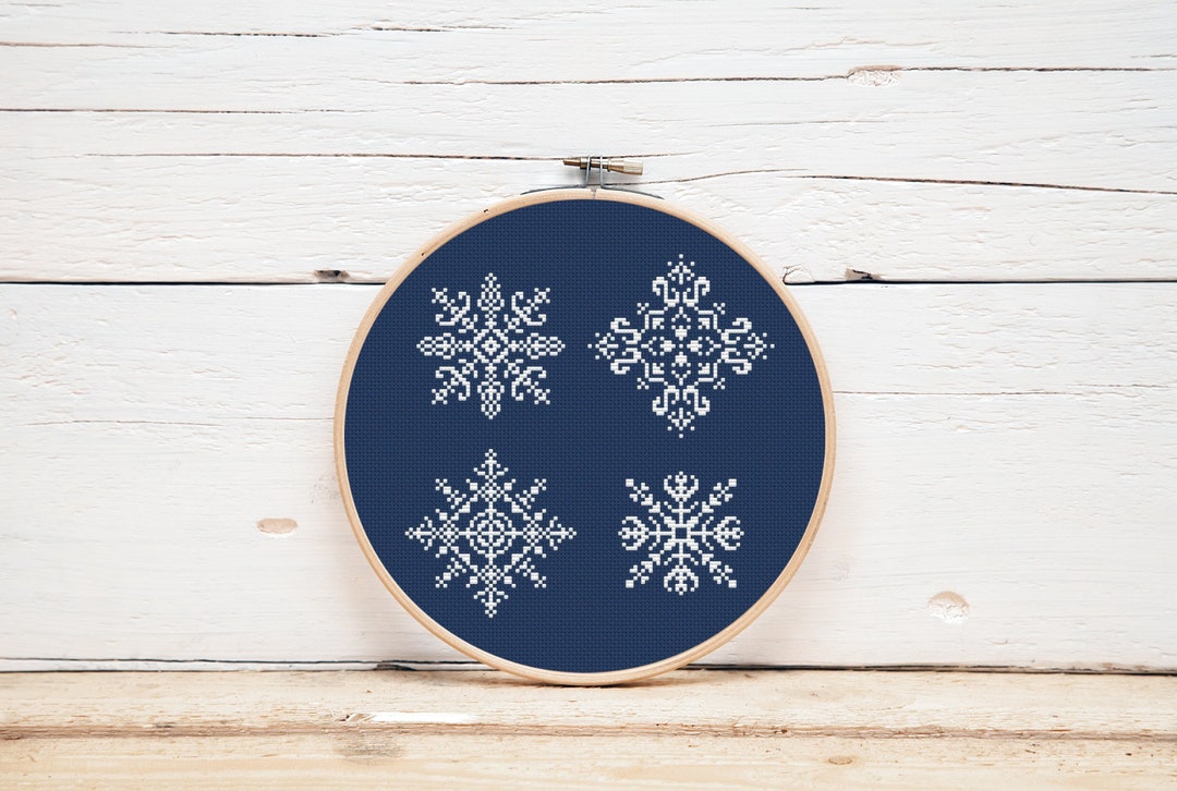 Snowflakes Cross Stitch Pattern Christmas Decor Ornaments Counted Cross ...