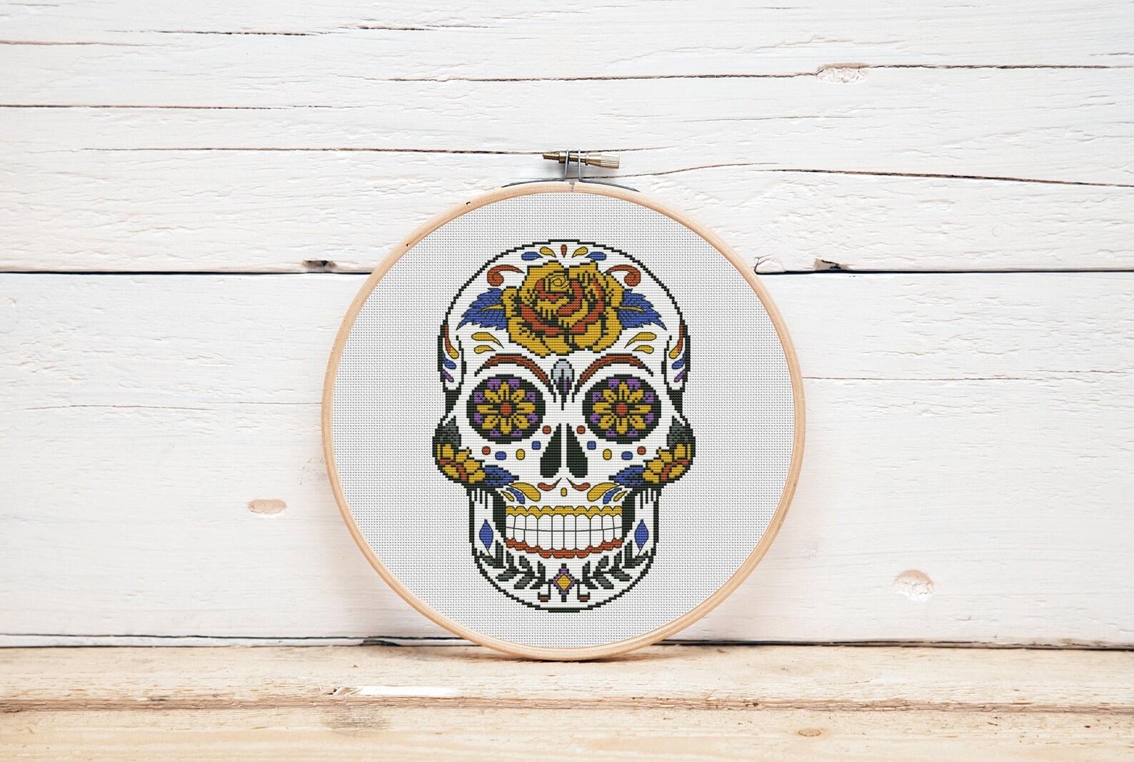 Dia De Los Muertos Cross Stitch Pattern Sugar Skull Day of the - Etsy