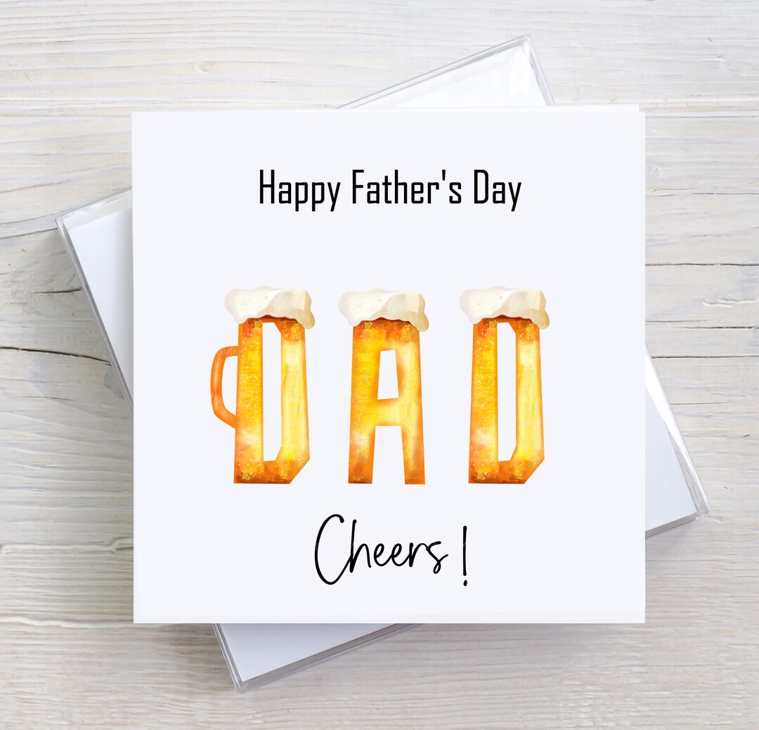 Personalised Beer Father's Day Card, Card for Dad, Dad Birthday, Card ...