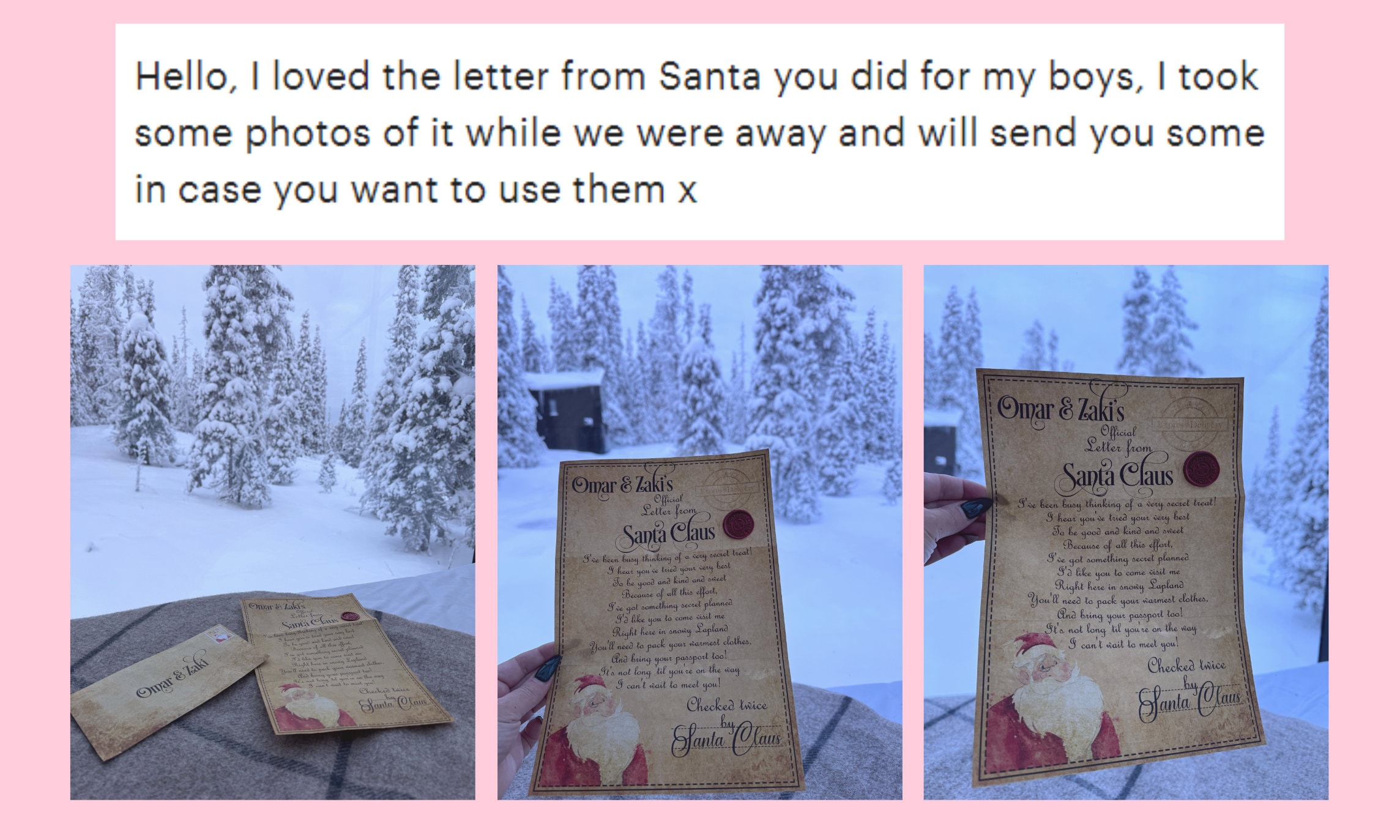 Personalised Lapland Invitation for Children, Santa Lapland Invite ...