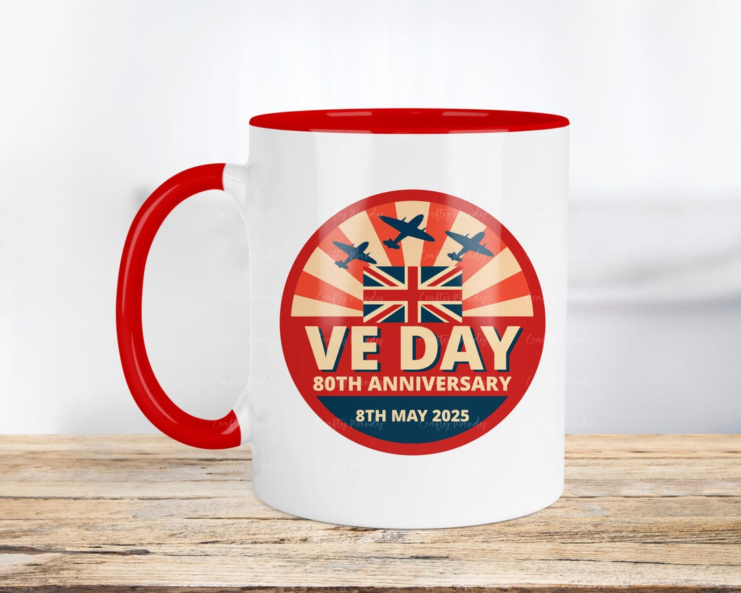 VE Day Mug, 80th Anniversary, VE Day Memorabilia, Commemorative Mug ...