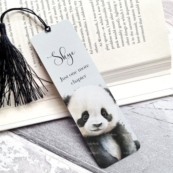 Panda Bookmark - Etsy