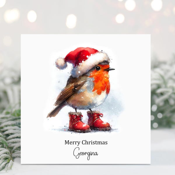 Robin Christmas Card - Etsy UK