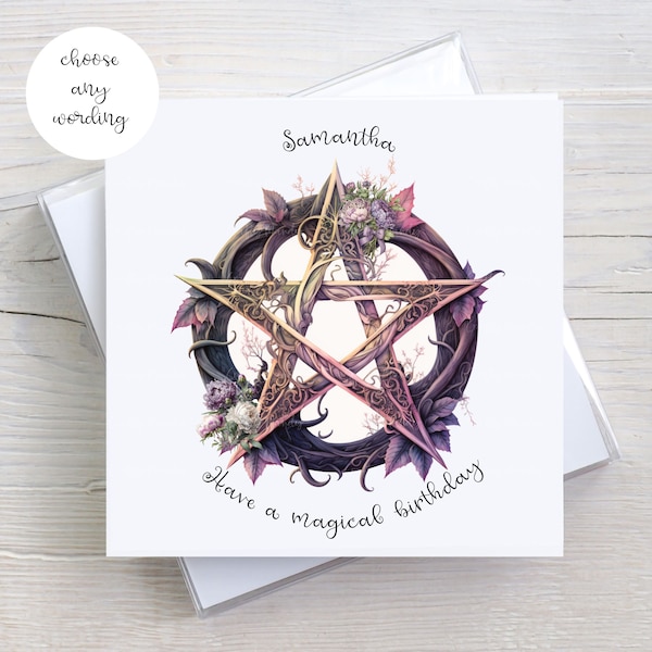 Personalised Wiccan Birthday Card - Etsy UK