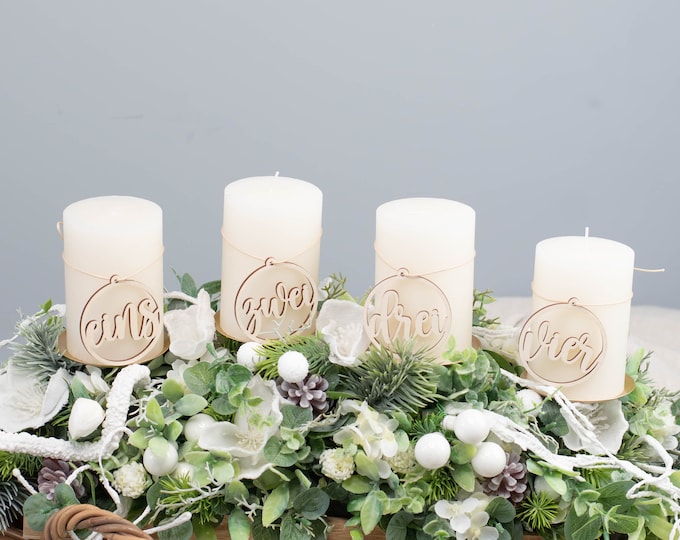 Teelichthalter Adventsbogen Holz Weihnachtsdekoration Tischdeko Heiligabend Winterdekor DIY ...