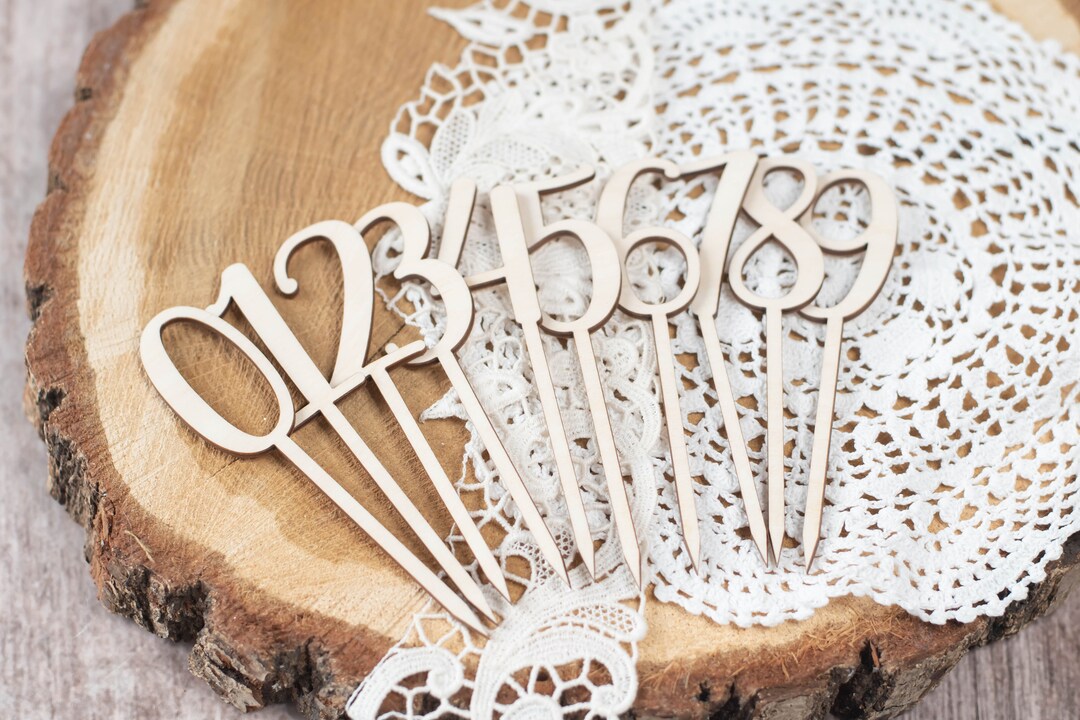 Cake Topper Number Set, Cake Topper, Cake Topper Number 0-9, Cake ...