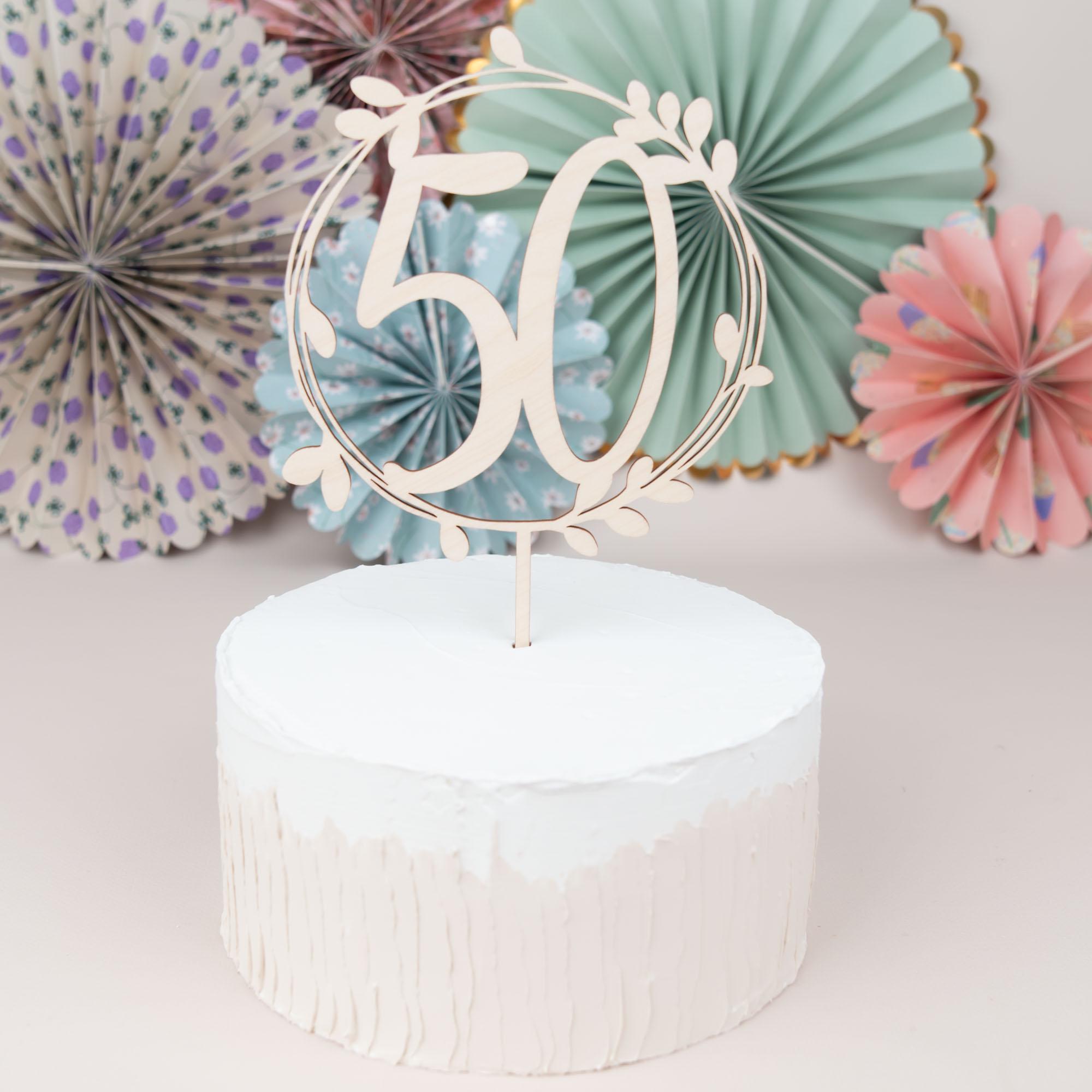 Cake Topper 50th Birthday, Cake Topper for 50th Birthday, Topper for ...