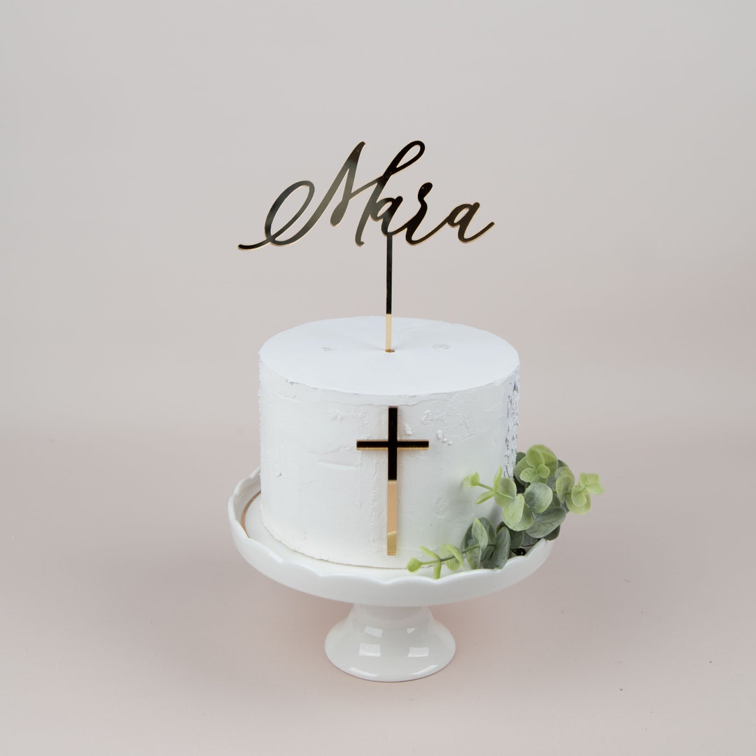 Personalized Caketopper Communion Cross, for Communion, Cake Topper ...
