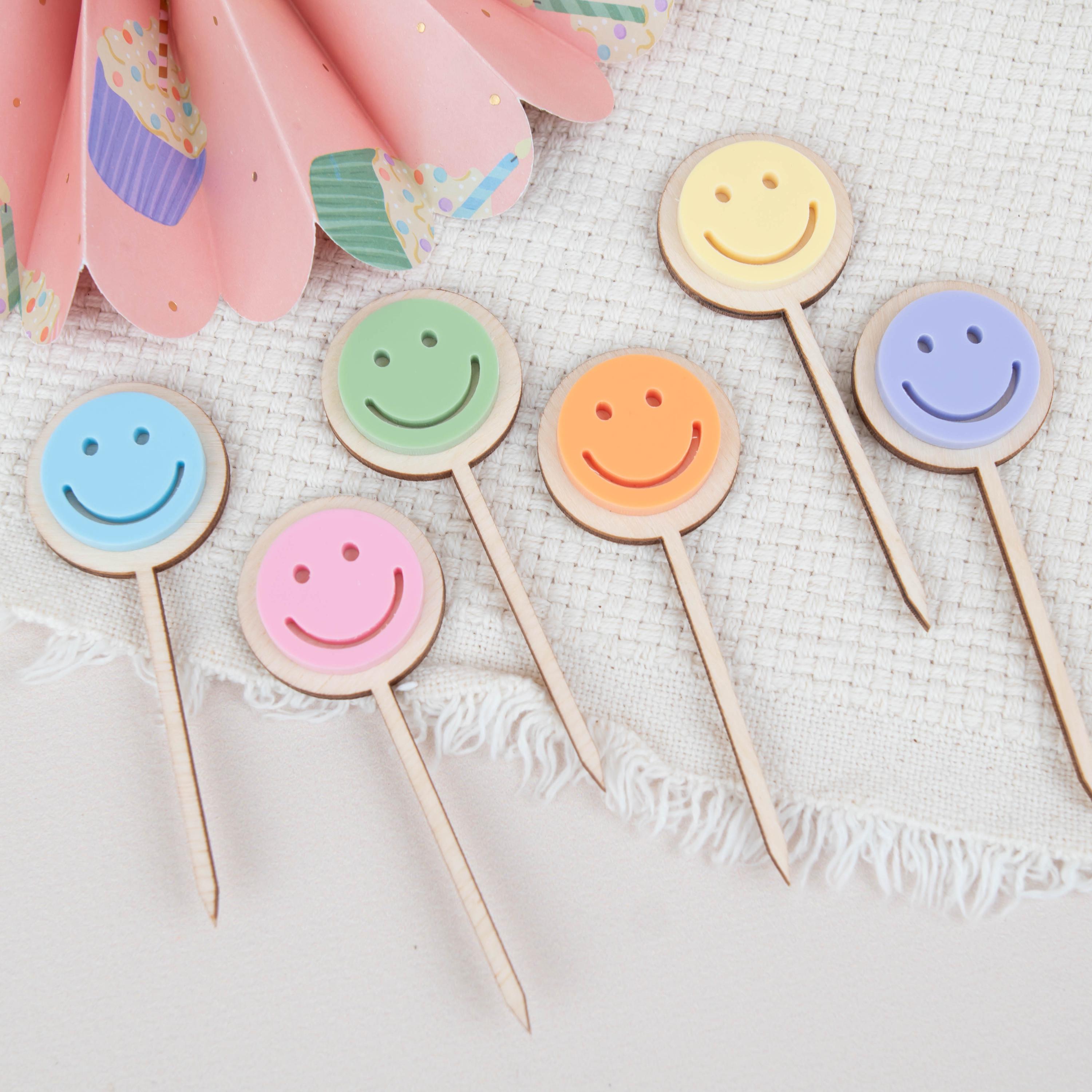 Mini Cake Toppers Hearts, Stars, Flowers, Butterflies, Cupcake Mini ...