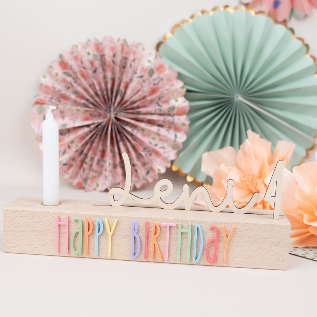 Happy Birthday Board Set, Birthday Plate, Birthday Wreath, Birthday ...