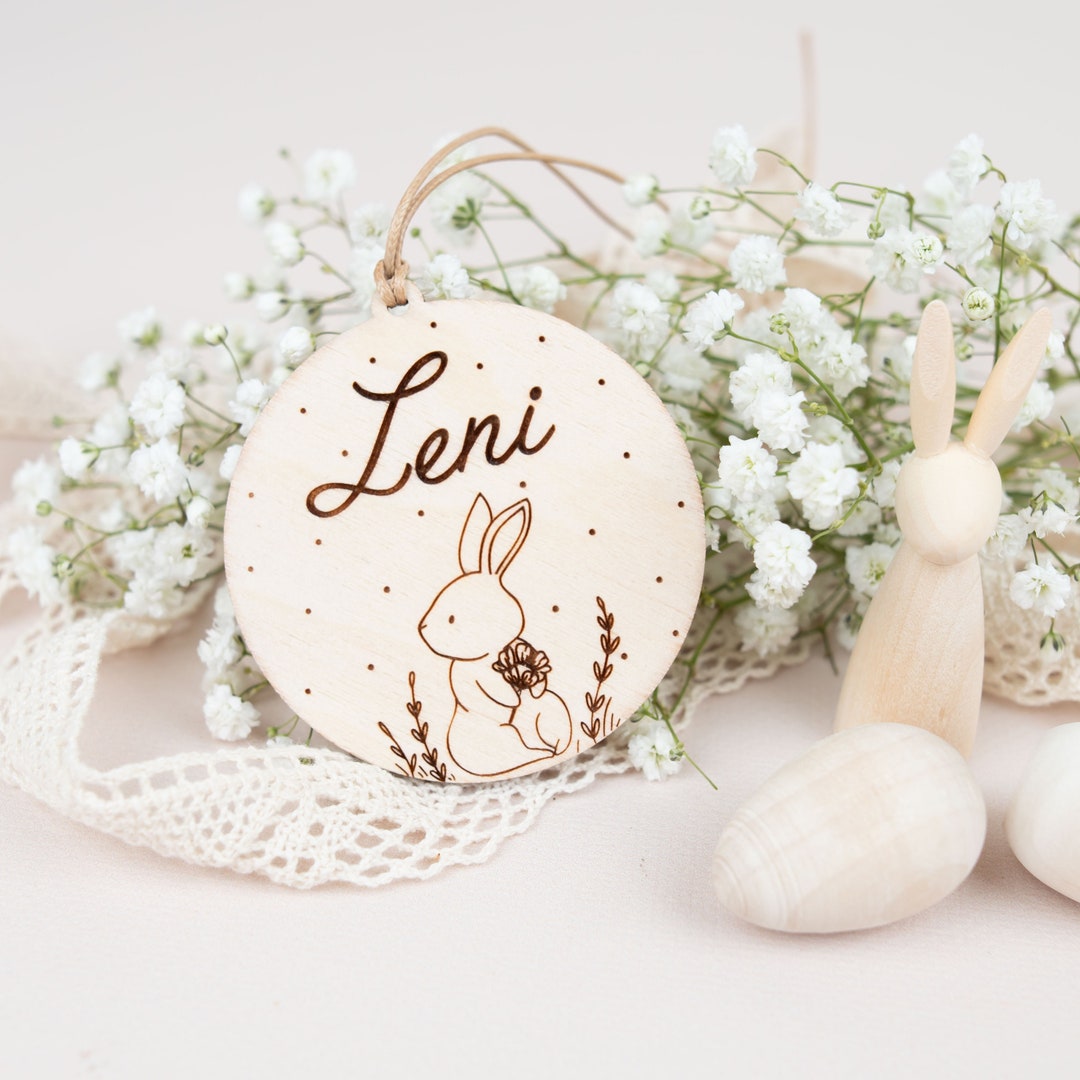 Easter Egg Pendant My First Easter, Easter Pendant, Personalized Wooden ...