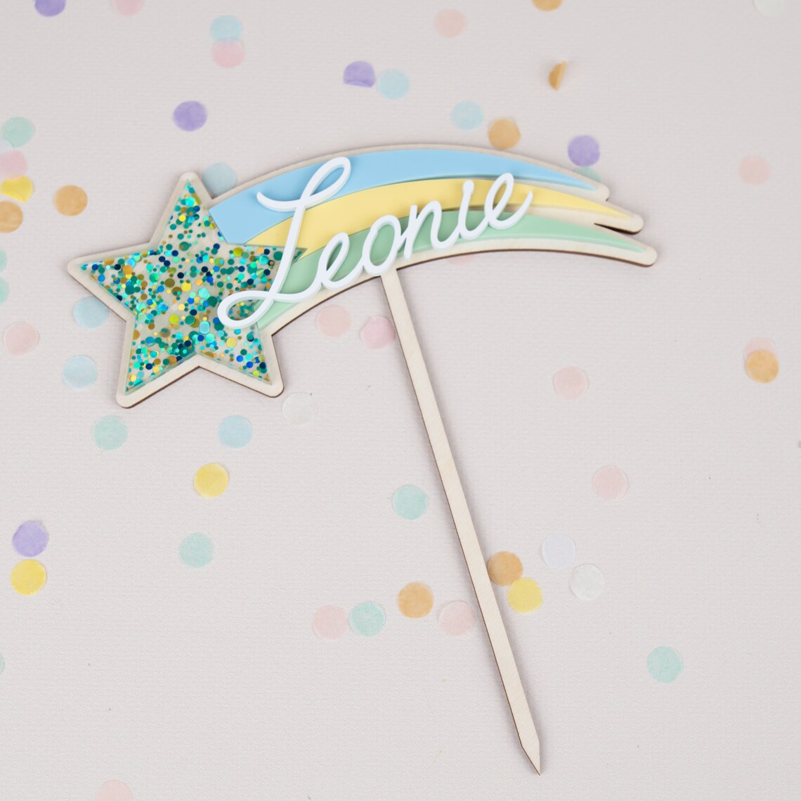 Cake Topper Shooting Star, Cake Topper Star First Birthday, Cake Topper ...