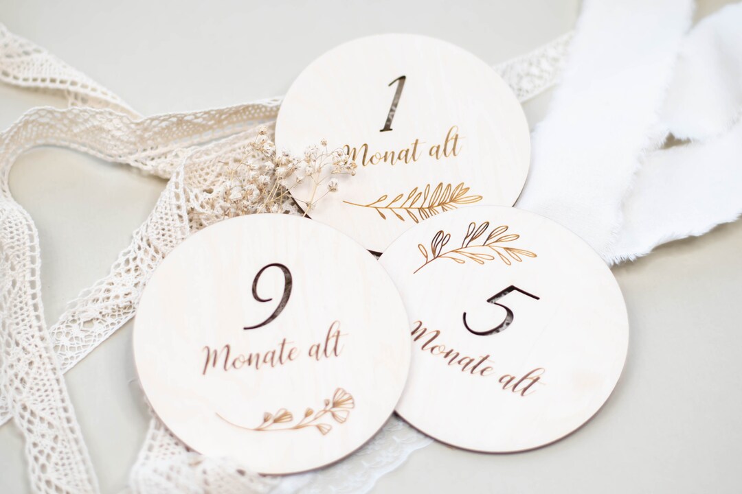 Milestone Cards Wood my First Year Milestones Wood ,baby Milestones ...