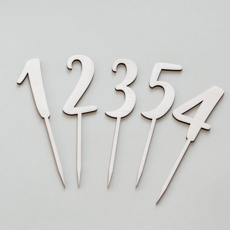 Wooden Numbers - Etsy