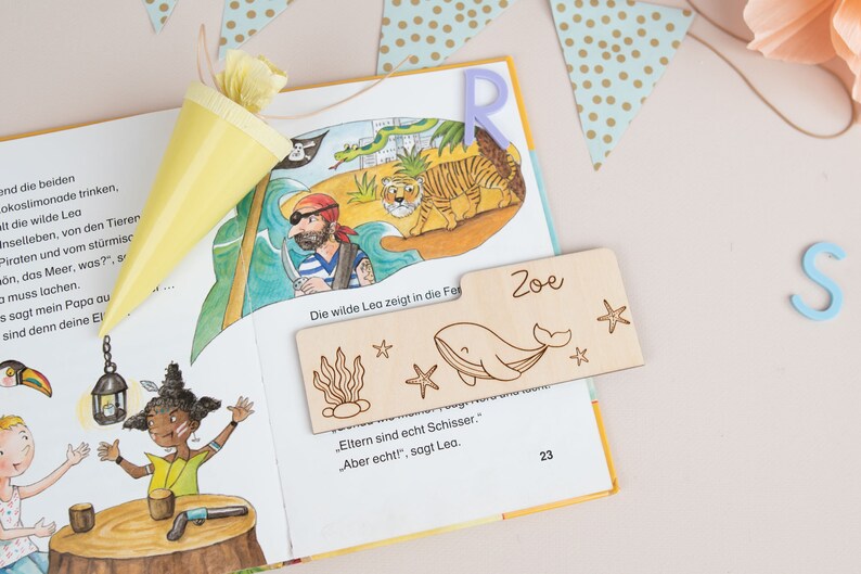 Reading Aid School Child, Personalized Bookmark, School Cone Gift ...