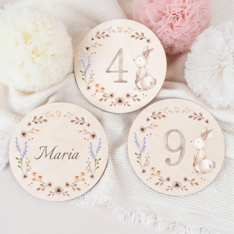 Baby Milestones, Wooden Milestone Cards, Birth Gift, Wooden Milestone ...