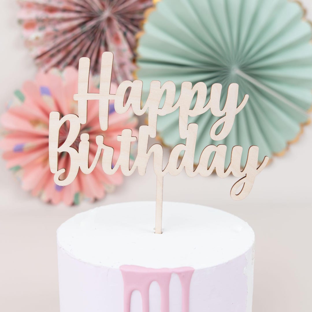 Cake Topper Happy Birthday, Cake Topper Birthday, Cake Topper 18th ...