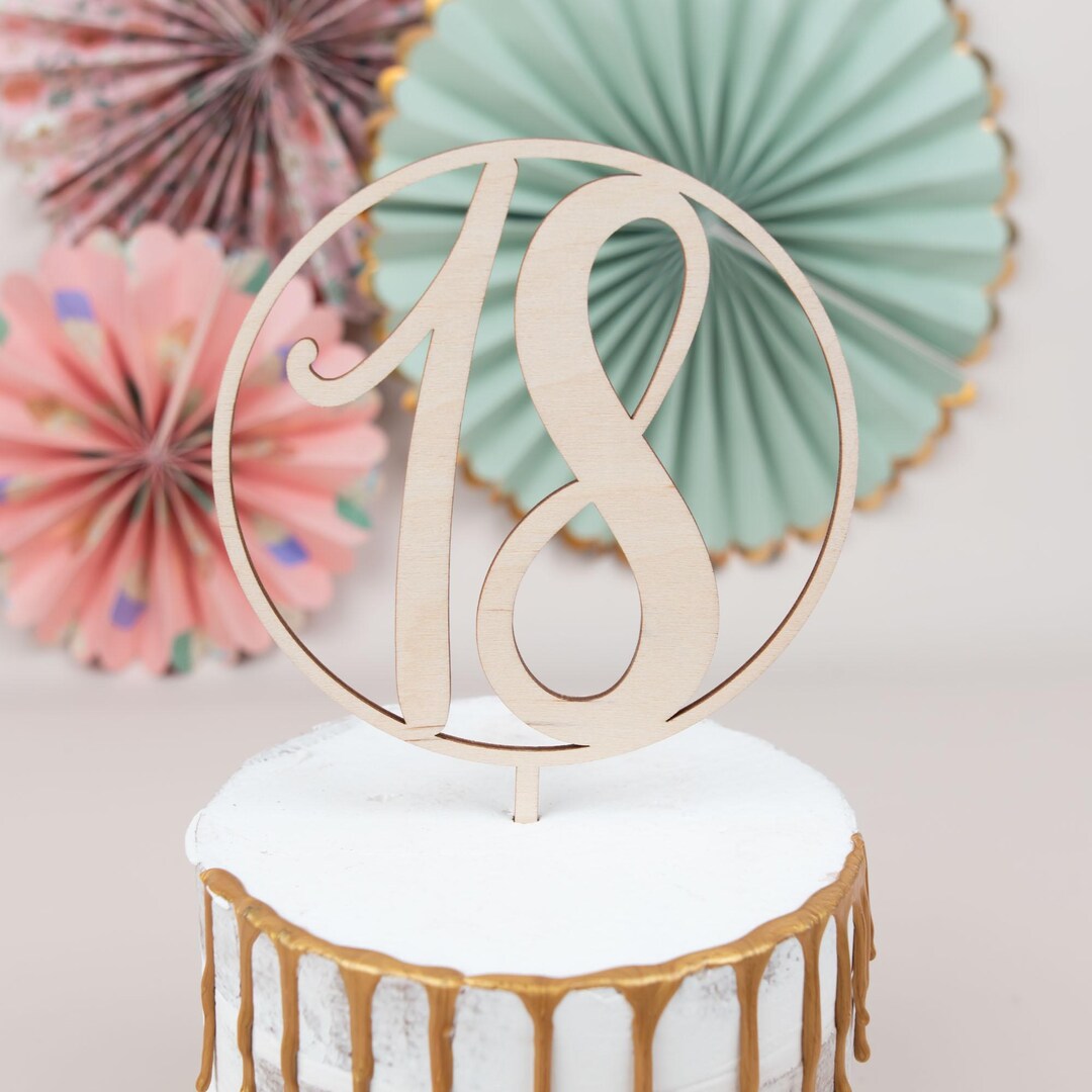 Cake Topper 18th Birthday, Cake Topper, Cake Pick for Birthday - Etsy