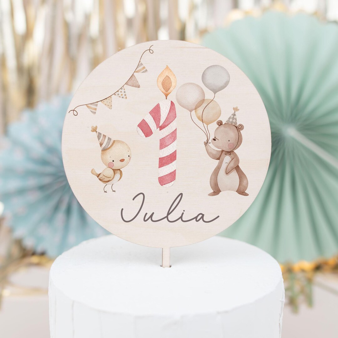 Cake Topper Cute Animals, Forest Animals Cake Decoration, Animal Party ...