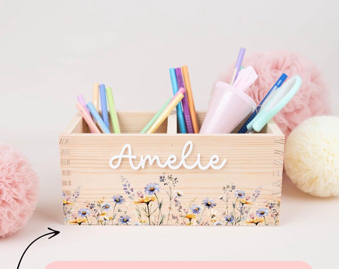 Stiftehalter Kind mit Namen · Geschenk Einschulung · Stiftebox Kinder · Stiftebecher Holz ...