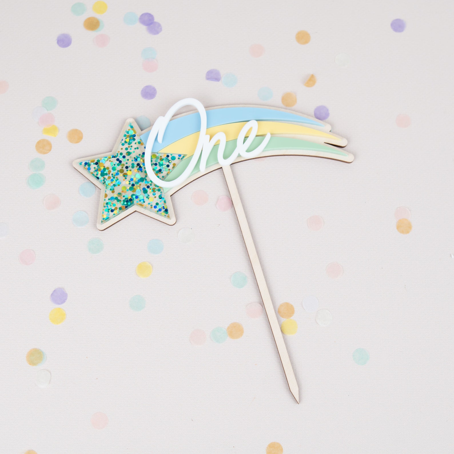 Cake Topper Shooting Star, Cake Topper Star First Birthday, Cake Topper ...