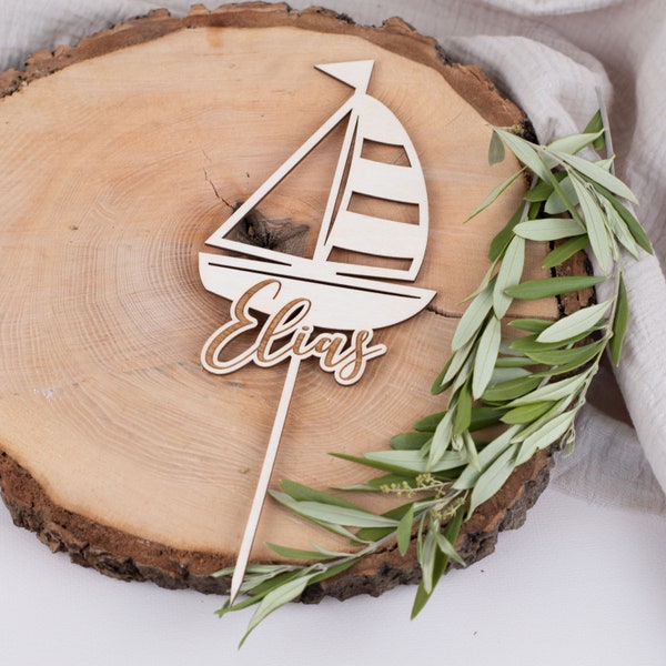 Sailboat Cake Topper - Etsy