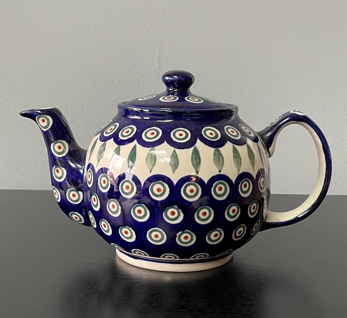 VTG Boleslawiec, Hand-made Polish Pottery, Your CHOICE: Peacock Leaves ...