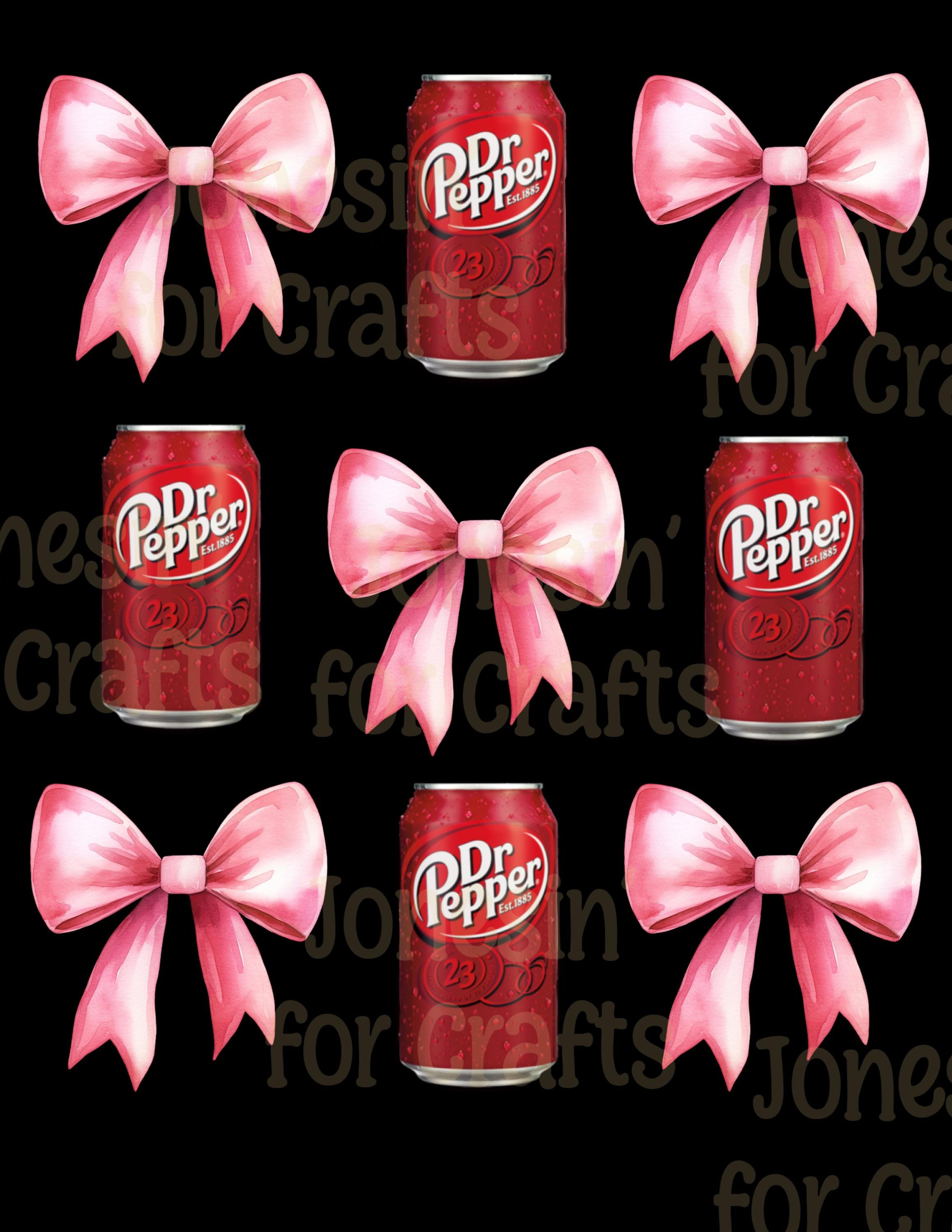 Cute Bows Dr. Pepper PNG for Sublimation / DTF Coquette Pink / Digital File - Etsy