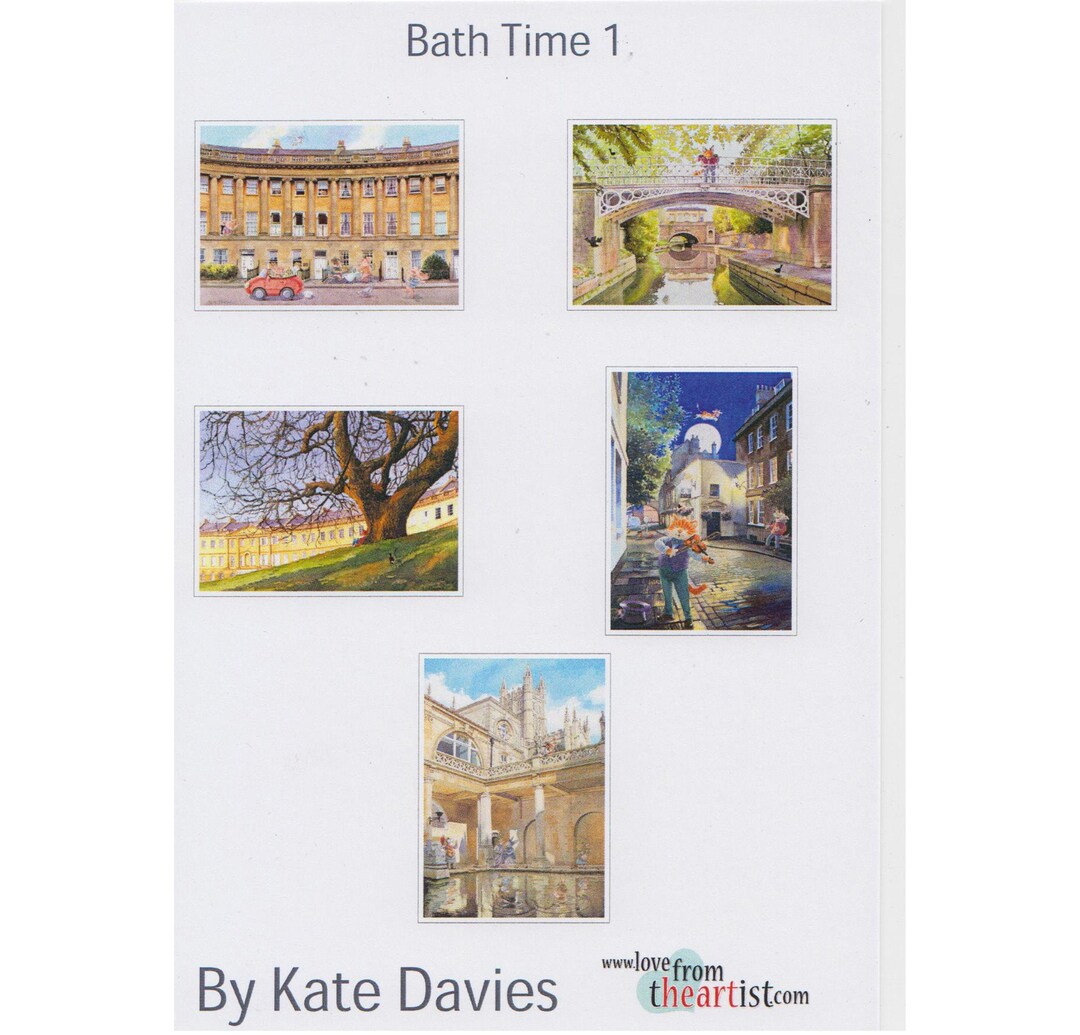 Bath Time 1 - Pack of 5 Greetings Cards Featuring Bath and Kate Davies ...