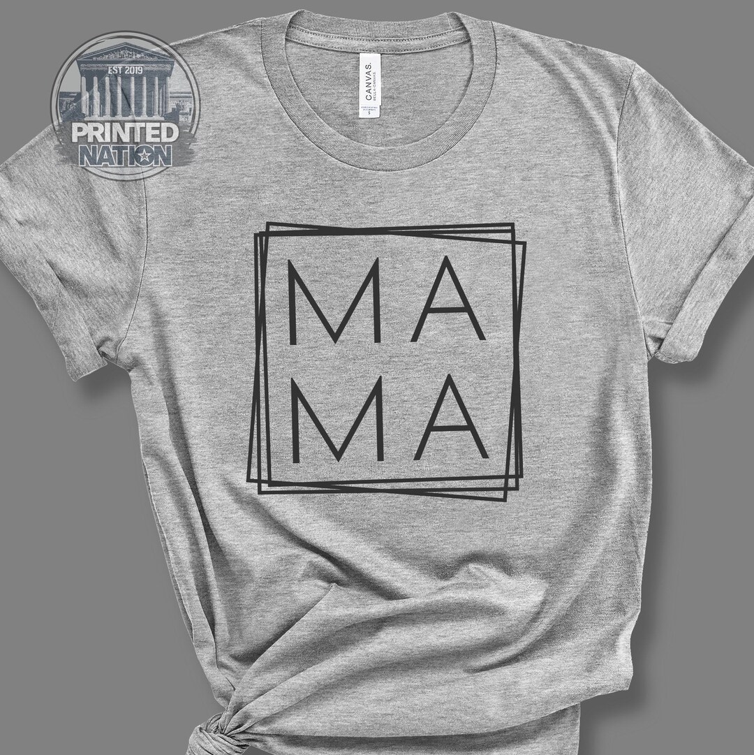 Mama Square Block Tee, Beautiful Graphic Women's Shirt is Cute and ...