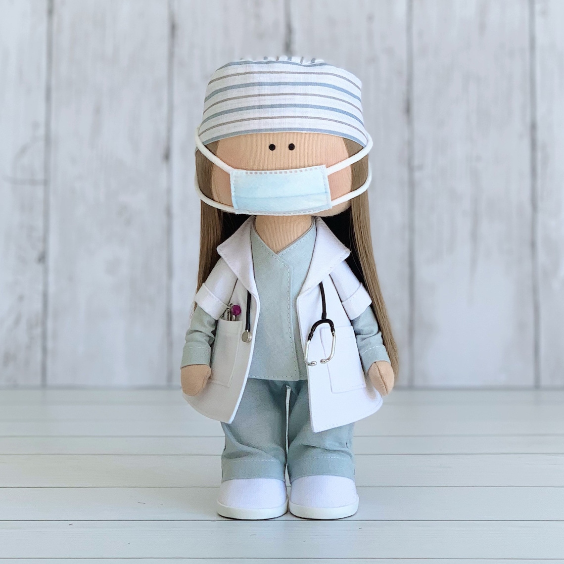 Nurse Doll Medical Worker Doll Doctor Doll Handmade Doll Cloth Doll ...