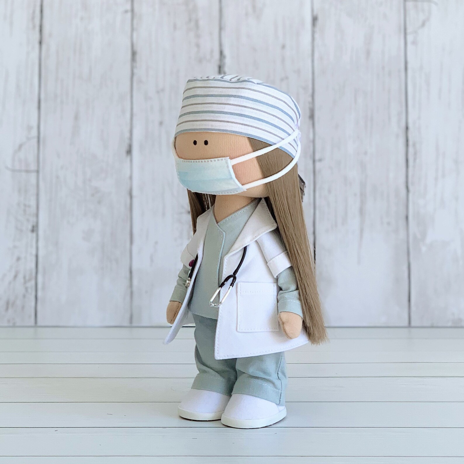 Nurse Doll Medical Worker Doll Doctor Doll Handmade Doll Cloth Doll ...