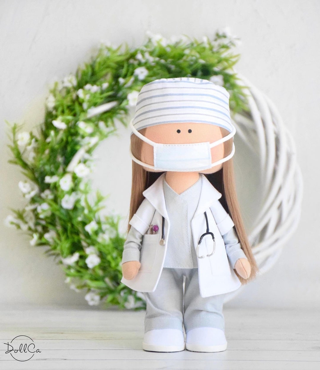 Nurse Doll Medical Worker Doll Doctor Doll Handmade Doll Cloth Doll ...