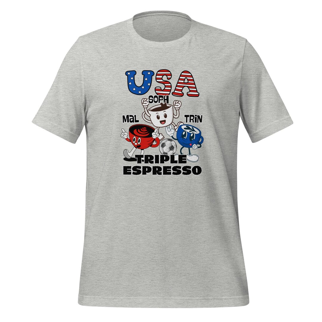 USWNT Triple Espresso Smith, Rodman, Swanson Women's Soccer Unisex T ...
