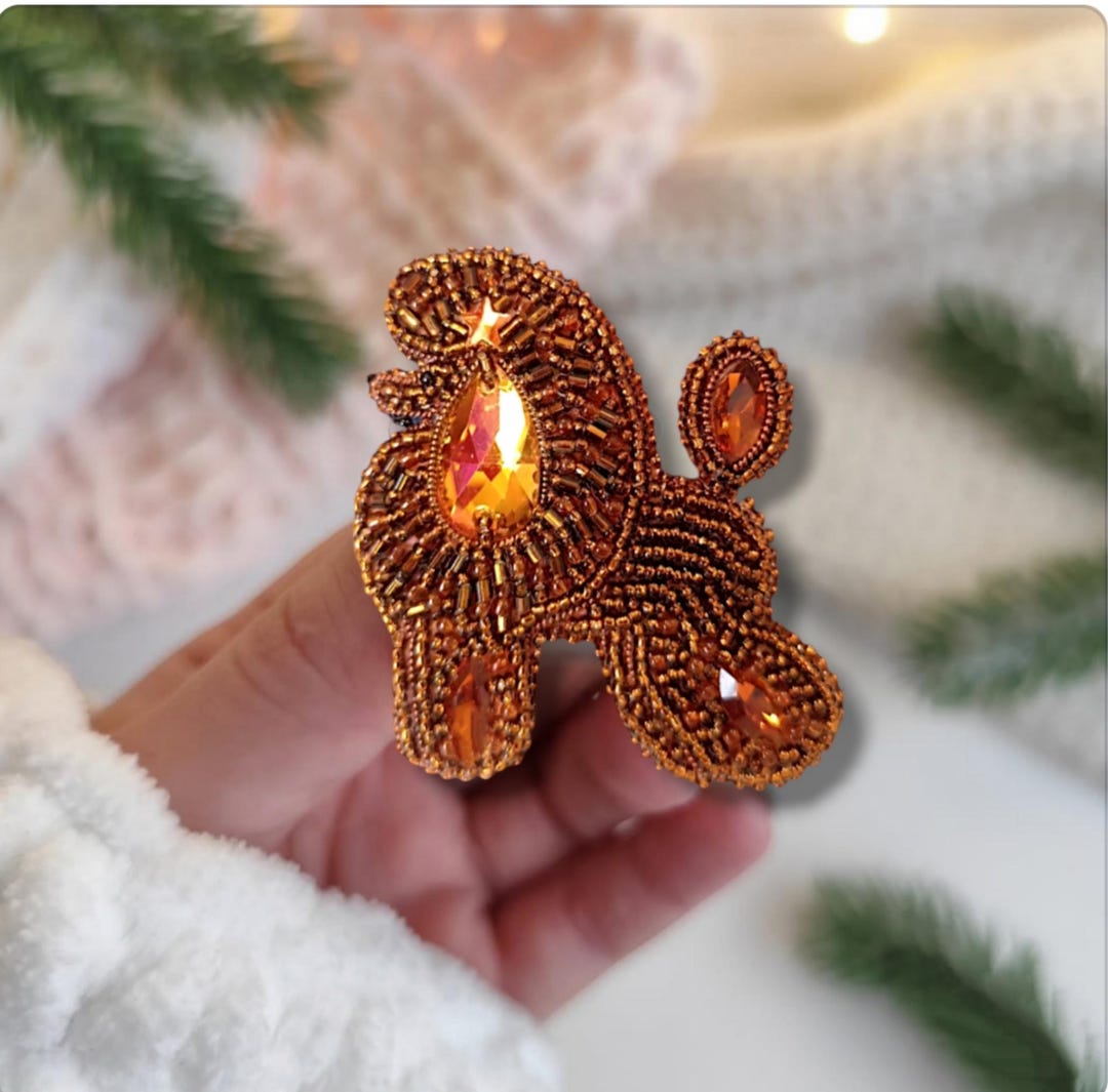 Poodle /poodle Brooch/poodle Show Clip/ Poodle Pin/ Toy Poodle/poodle ...