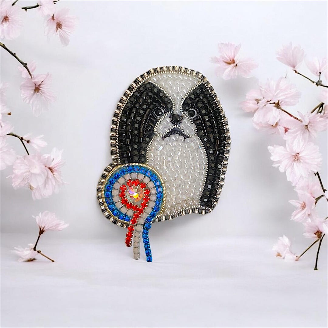 Japanese Chin /japanese Chin Brooch/japanese Chin Accessory/japanese ...