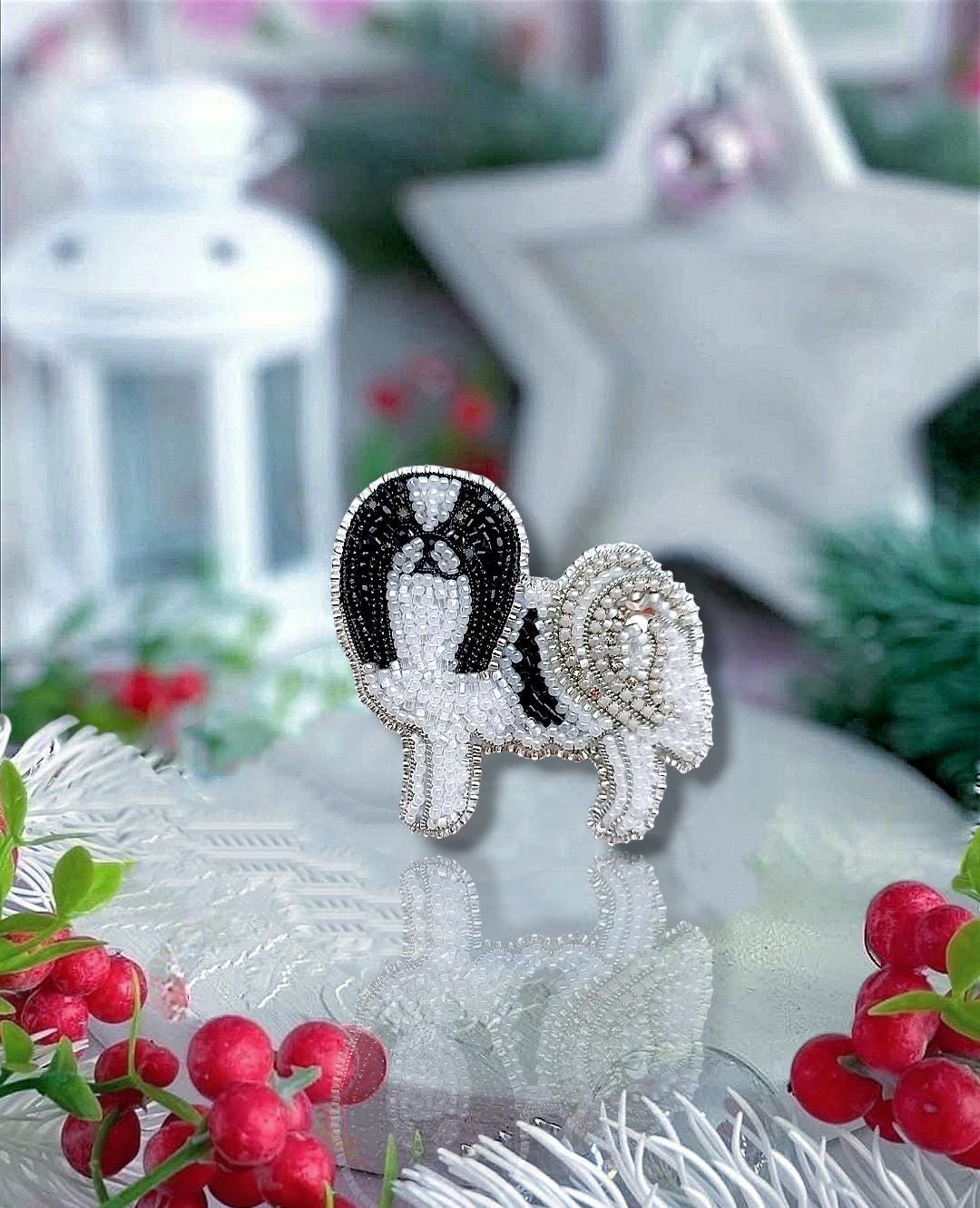 Japanese Chin/japanese Chin Brooch /japanese Chin Pin /japanese Chin ...