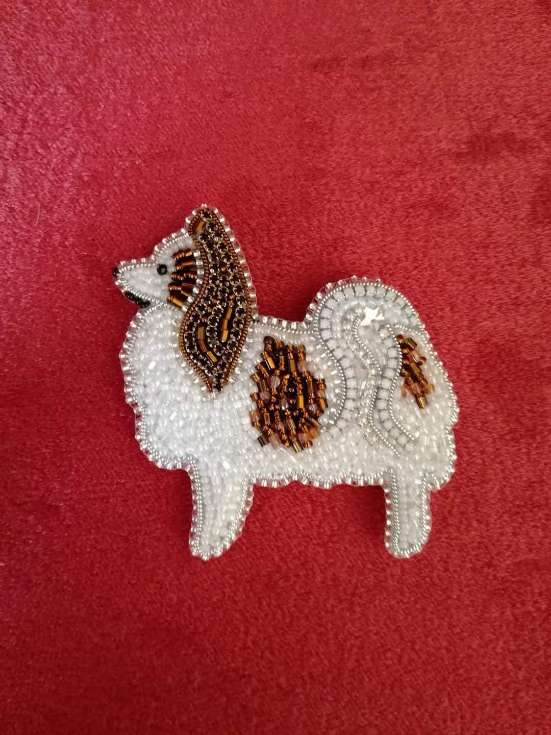 Papillon Dog/ Brooch Dog Papillon/ Show Clip Papillon/pin Papillon Dog ...