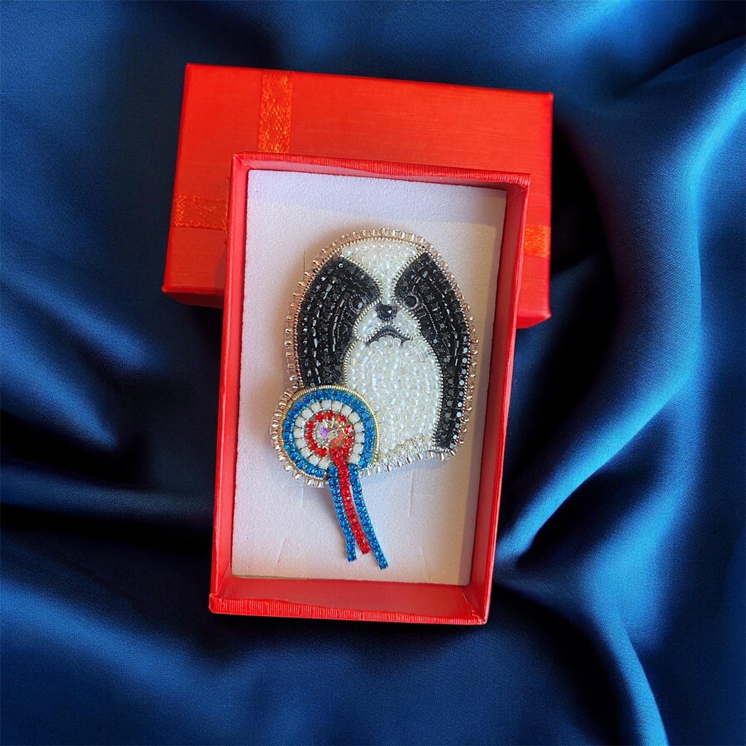 Japanese Chin /japanese Chin Brooch/dog Show Accessory /japan Chin ...