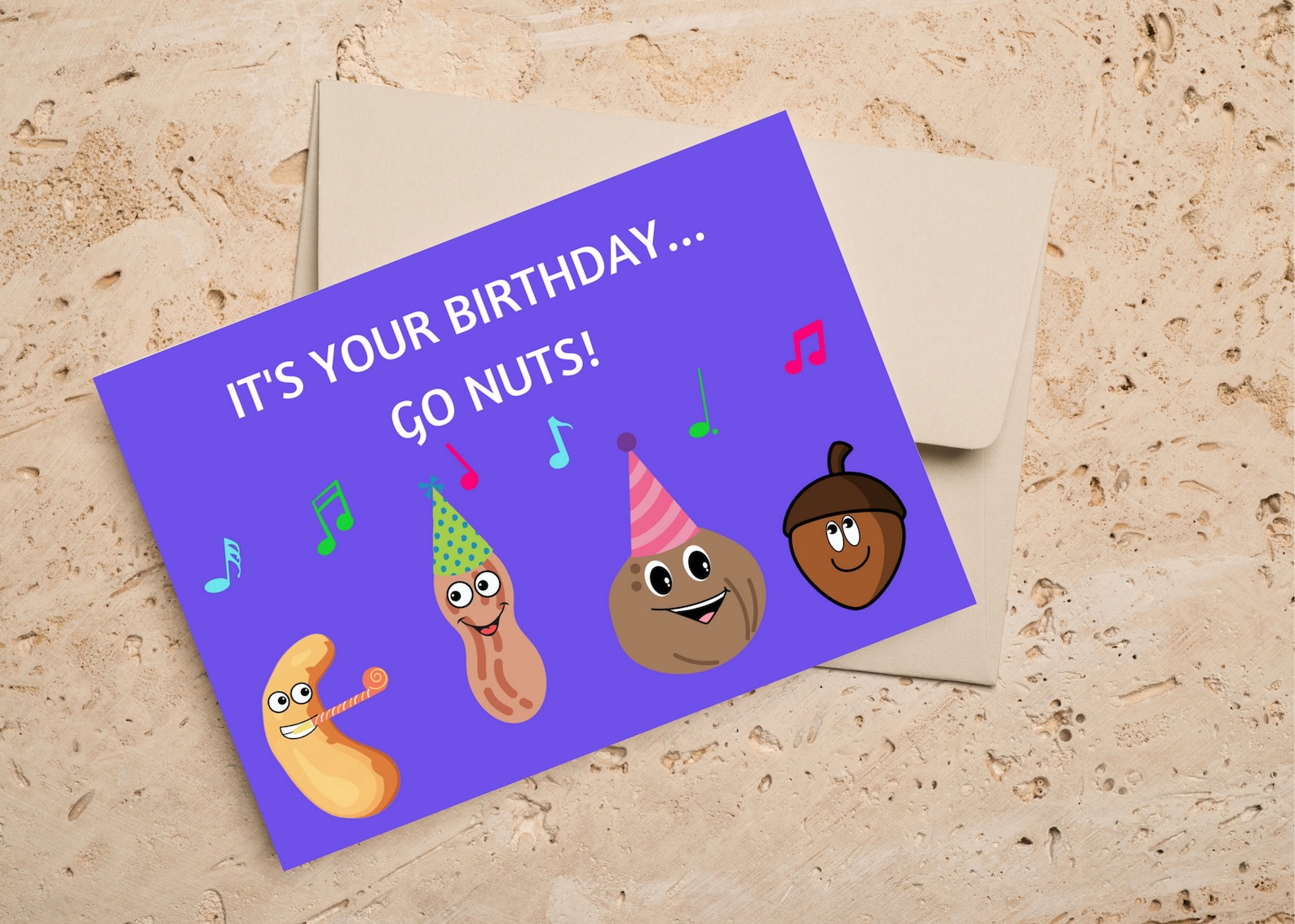 It's Your Birthday Go Nuts Happy Birthday Card Digital Editable ...