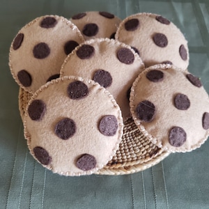 Felt Chocolate Chip Cookies | Felt Play Food | Toy Cookies for a Kid ...