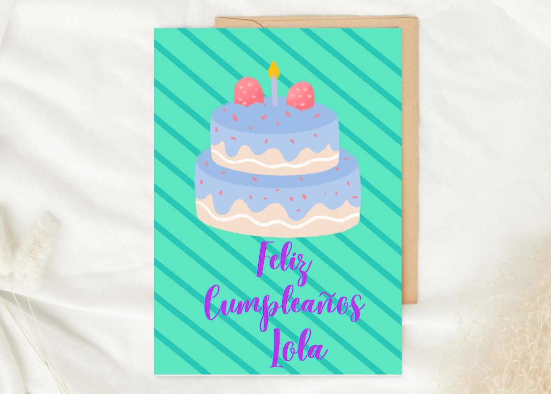 Feliz Cumpleanos Birthday Card Spanish Birthday Card Happy Birthday in ...
